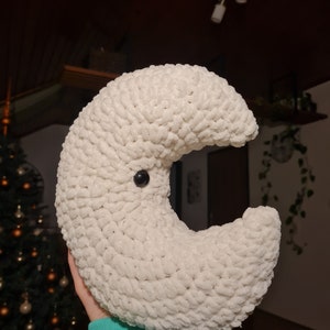 Crocheted Moon Plushie | Stuffed Moon | Super Soft | Crocheted Toy ...