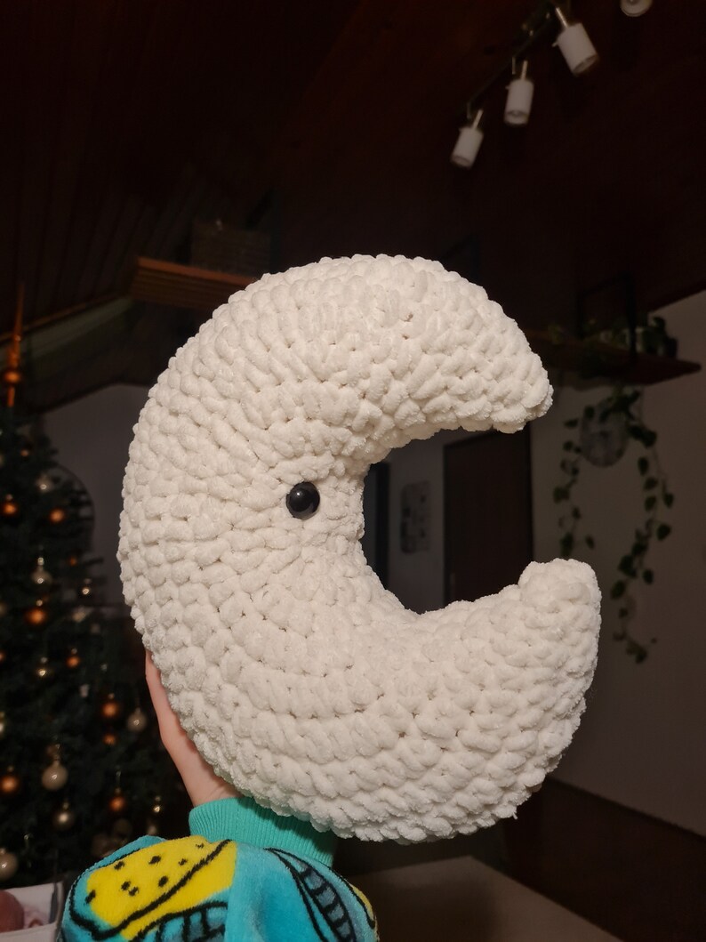 Crocheted Moon Plushie | Stuffed Moon | Super Soft | Crocheted Toy ...