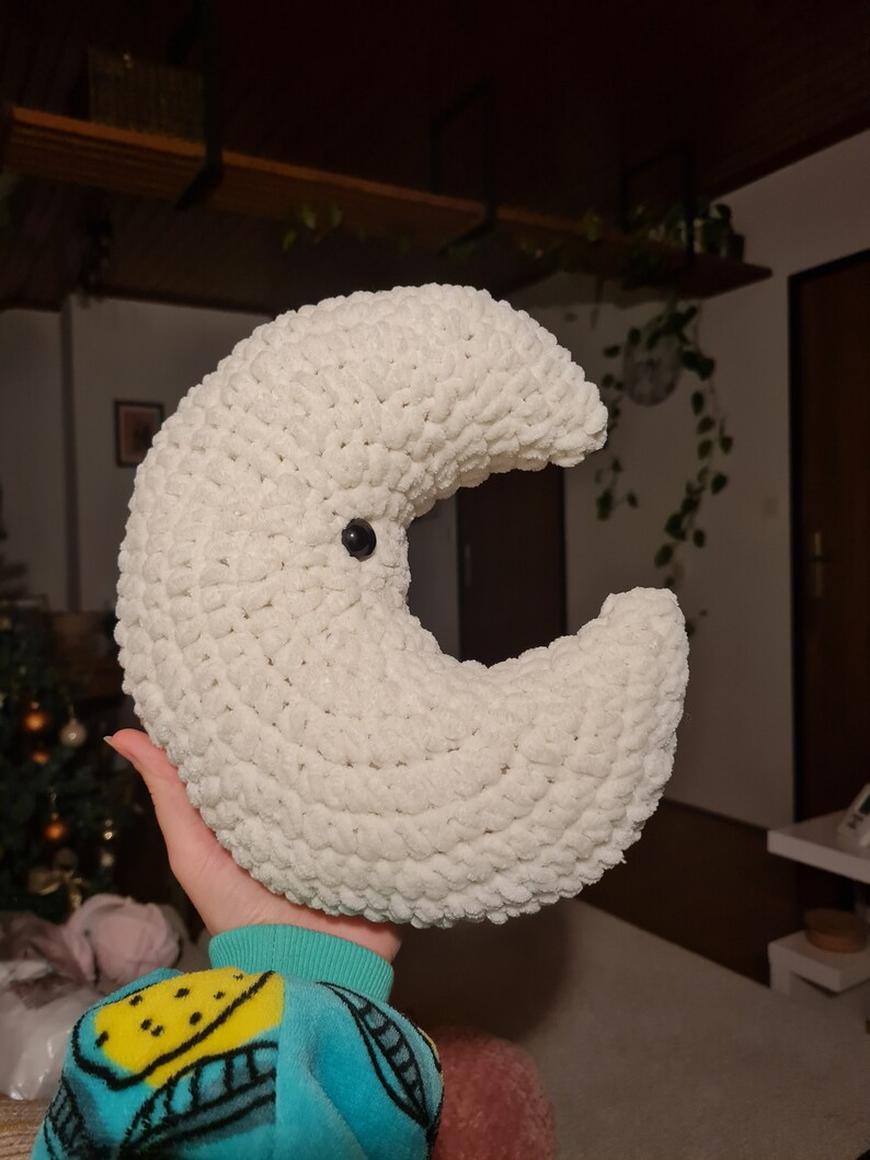 Crocheted Moon Plushie | Stuffed Moon | Super Soft | Crocheted Toy ...