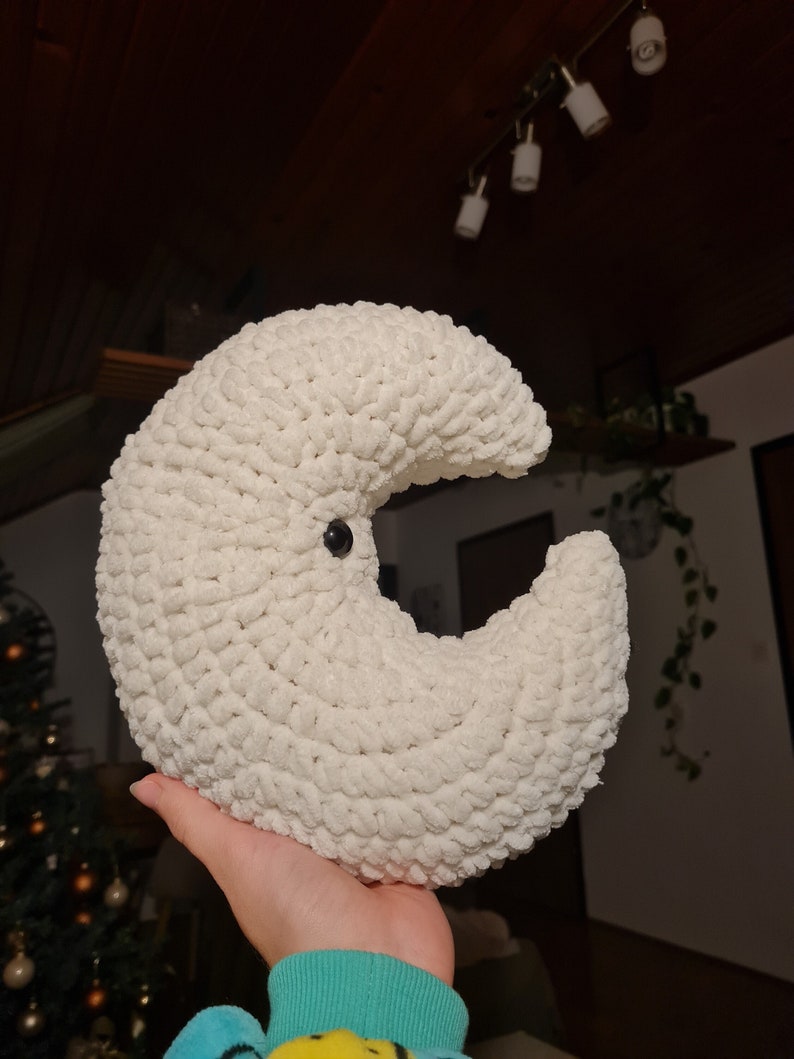 Crocheted Moon Plushie | Stuffed Moon | Super Soft | Crocheted Toy ...