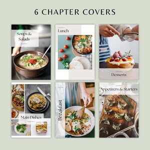Cookbook Template, Editable Modern Recipe Book for Food Bloggers, Ebook ...