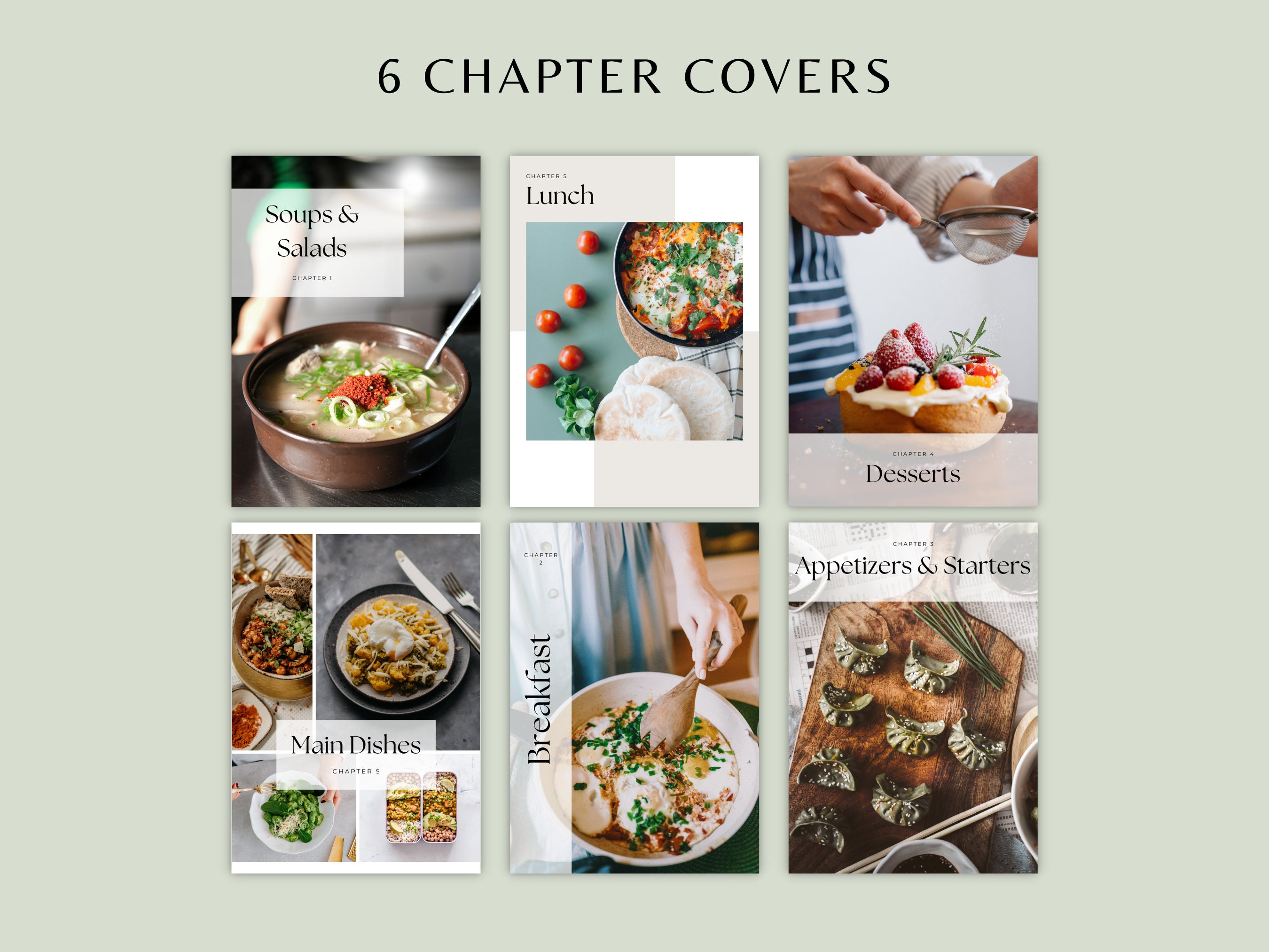 Cookbook Template, Editable Modern Recipe Book for Food Bloggers, Ebook ...