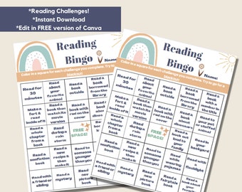 Printable Reading Challenge Chart - Etsy