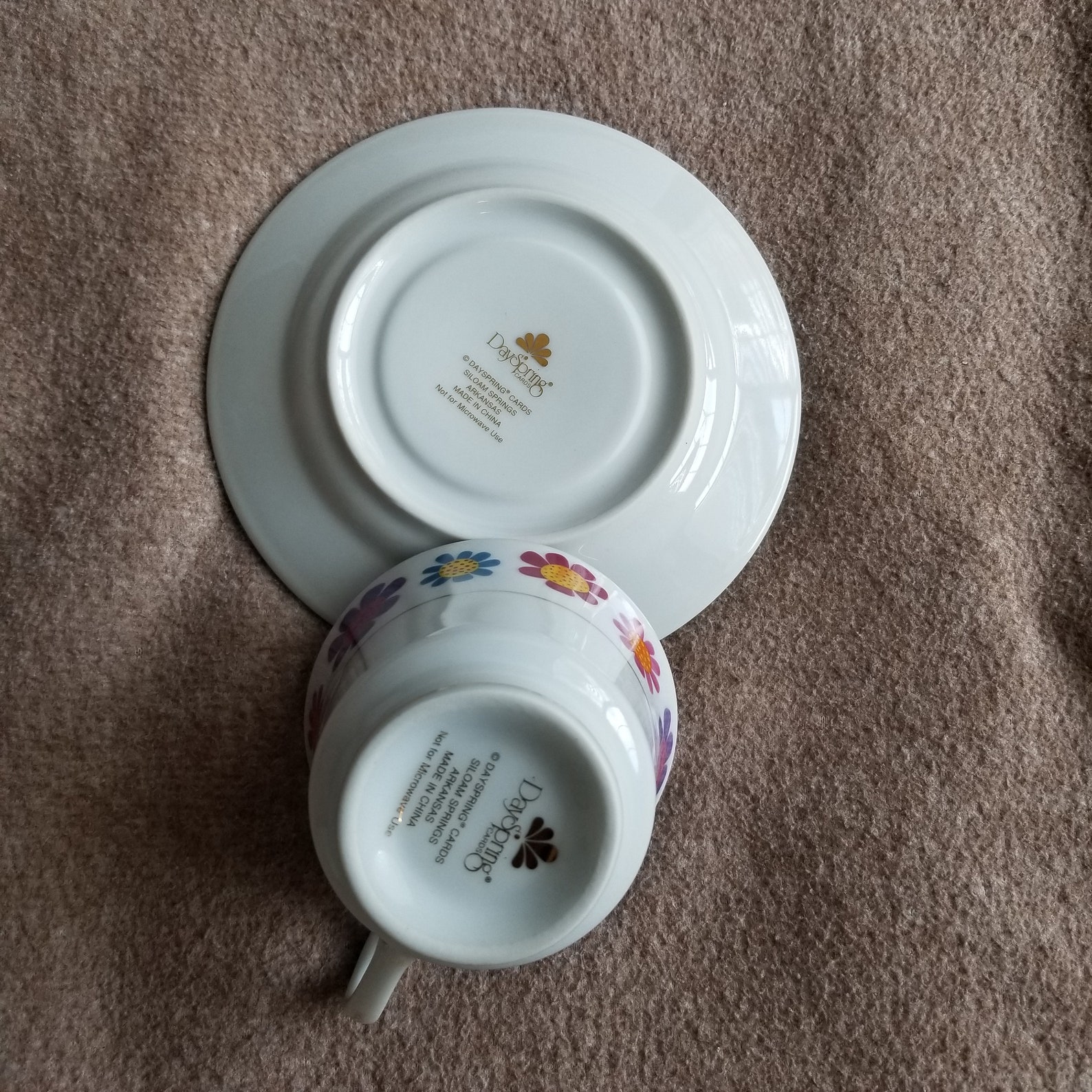 Floral China Classic 4 Pieces Set Teacup and Saucer With Biblical ...