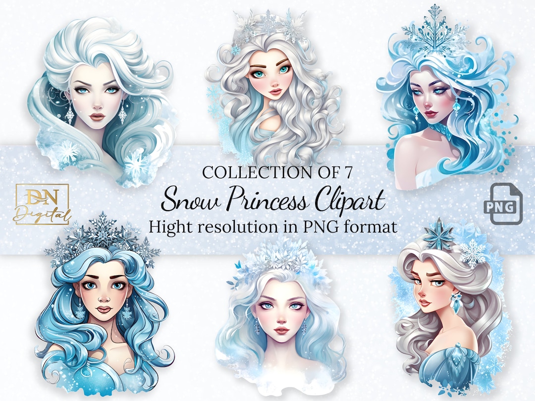 7 Snow Princess Clipart Collection PNG With Transparent Background ...
