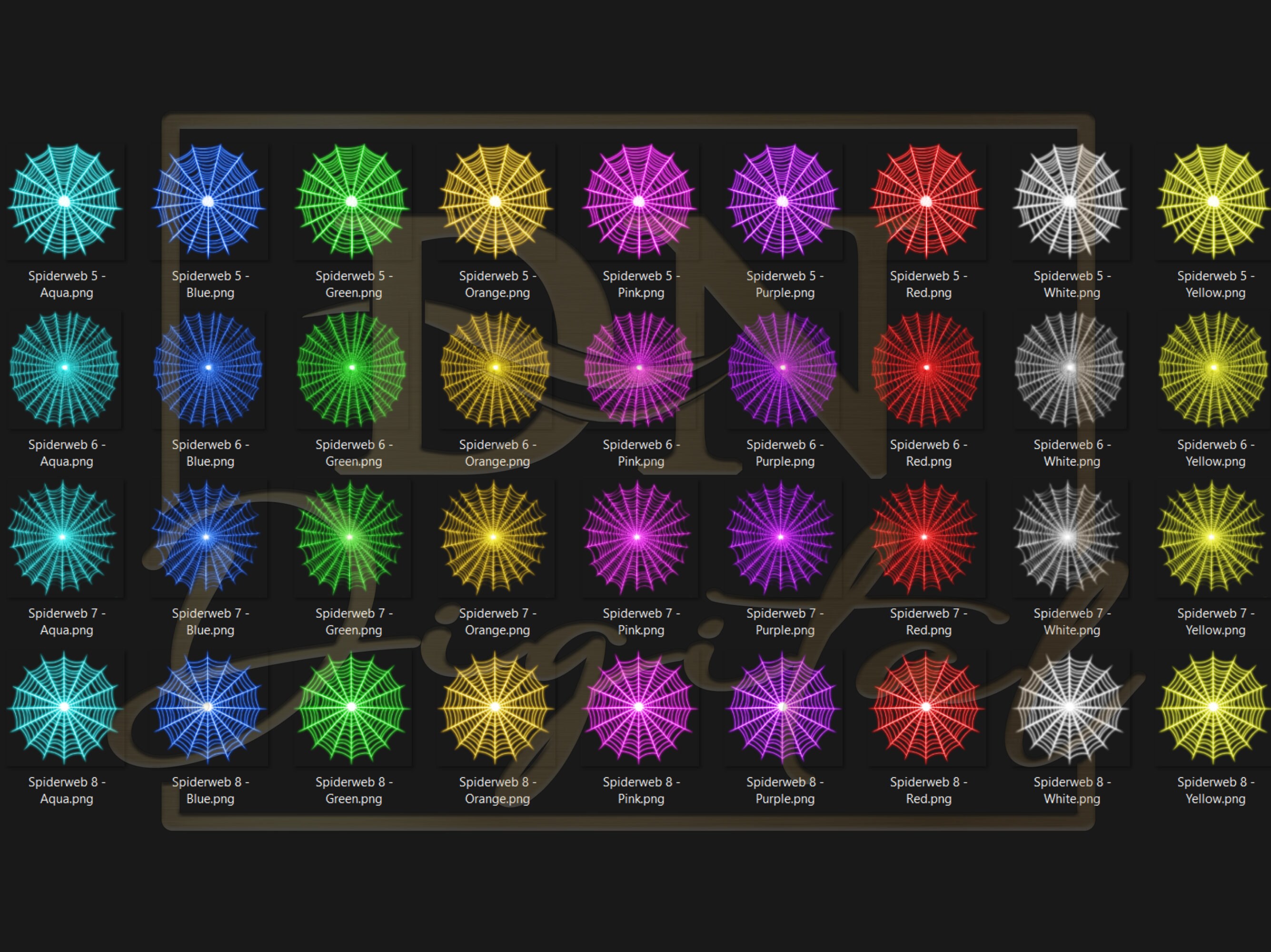 72 Glowing Spiderwebs Clipart Collection • Intricate Web Variants in ...