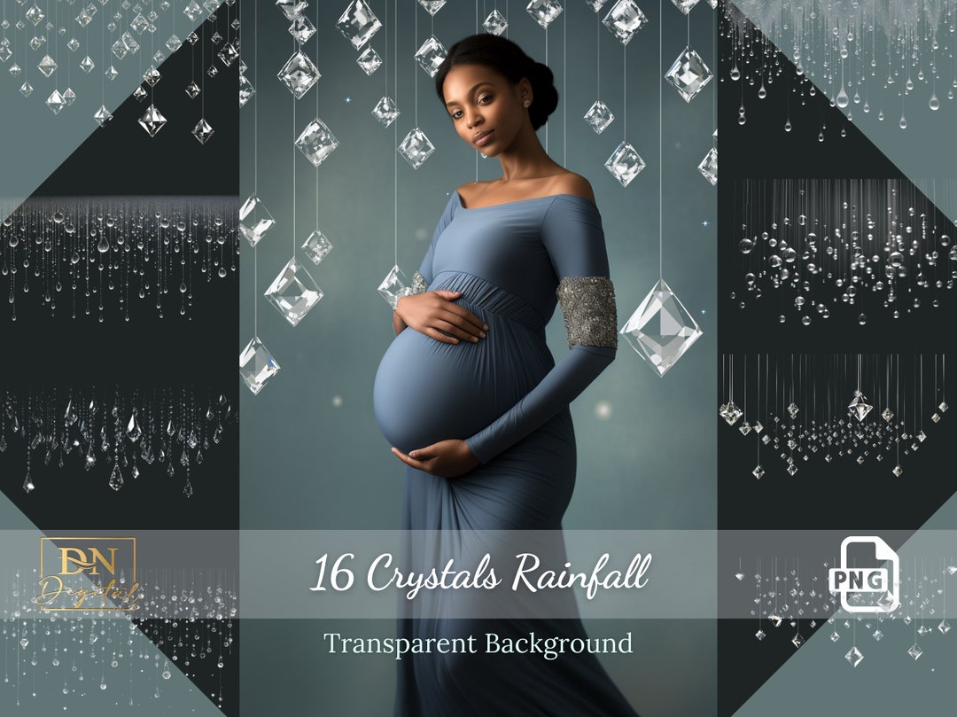 16 Crystal Rainfall Overlays/clipart Maternity Photoshop Overlay ...