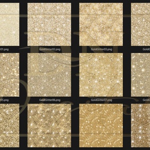 40 Sparkling Gold Glitter Seamless Digital Patterns Collection ...