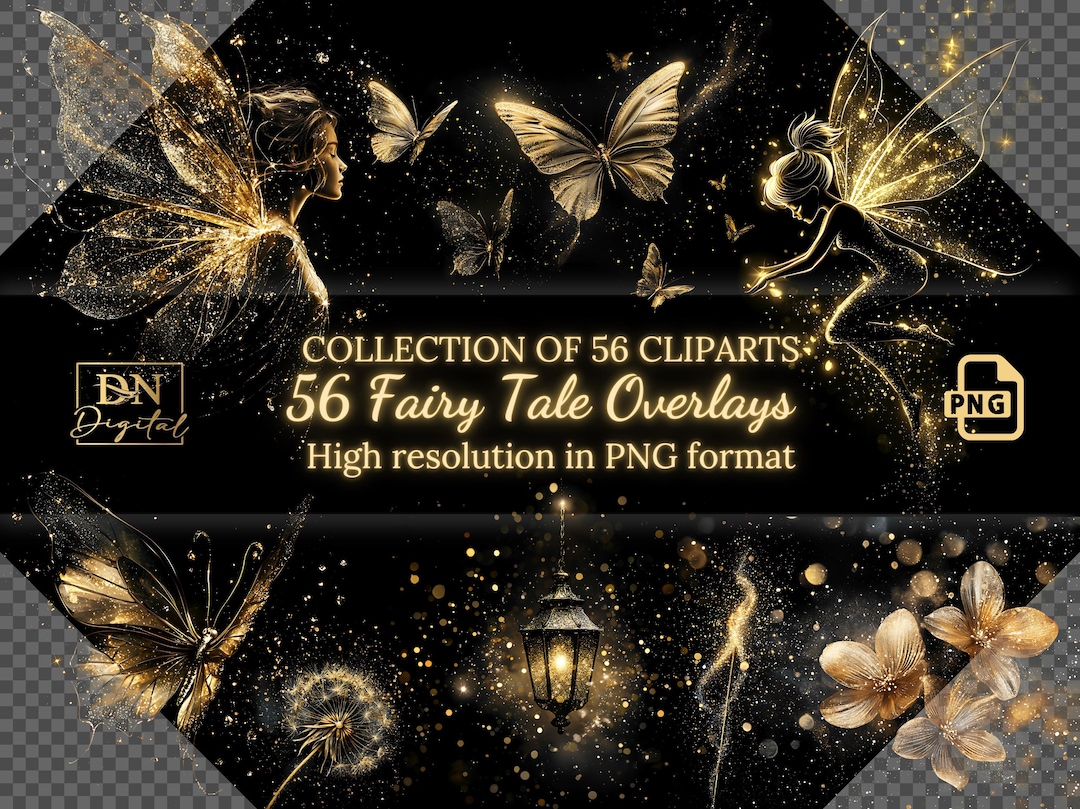 56 Fairy Tale Overlays/clipart Collection • Translucent Graphics for ...