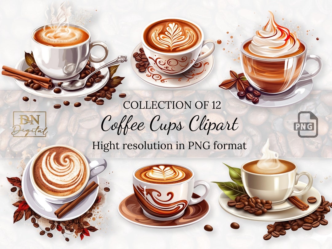 Coffee Cups Clipart Collection With Free Commercial License Coffee Cups ...