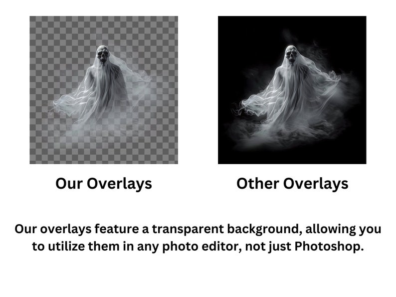 48 Paranormal Entities Overlays Clipart Collection • Spooky Graphics ...