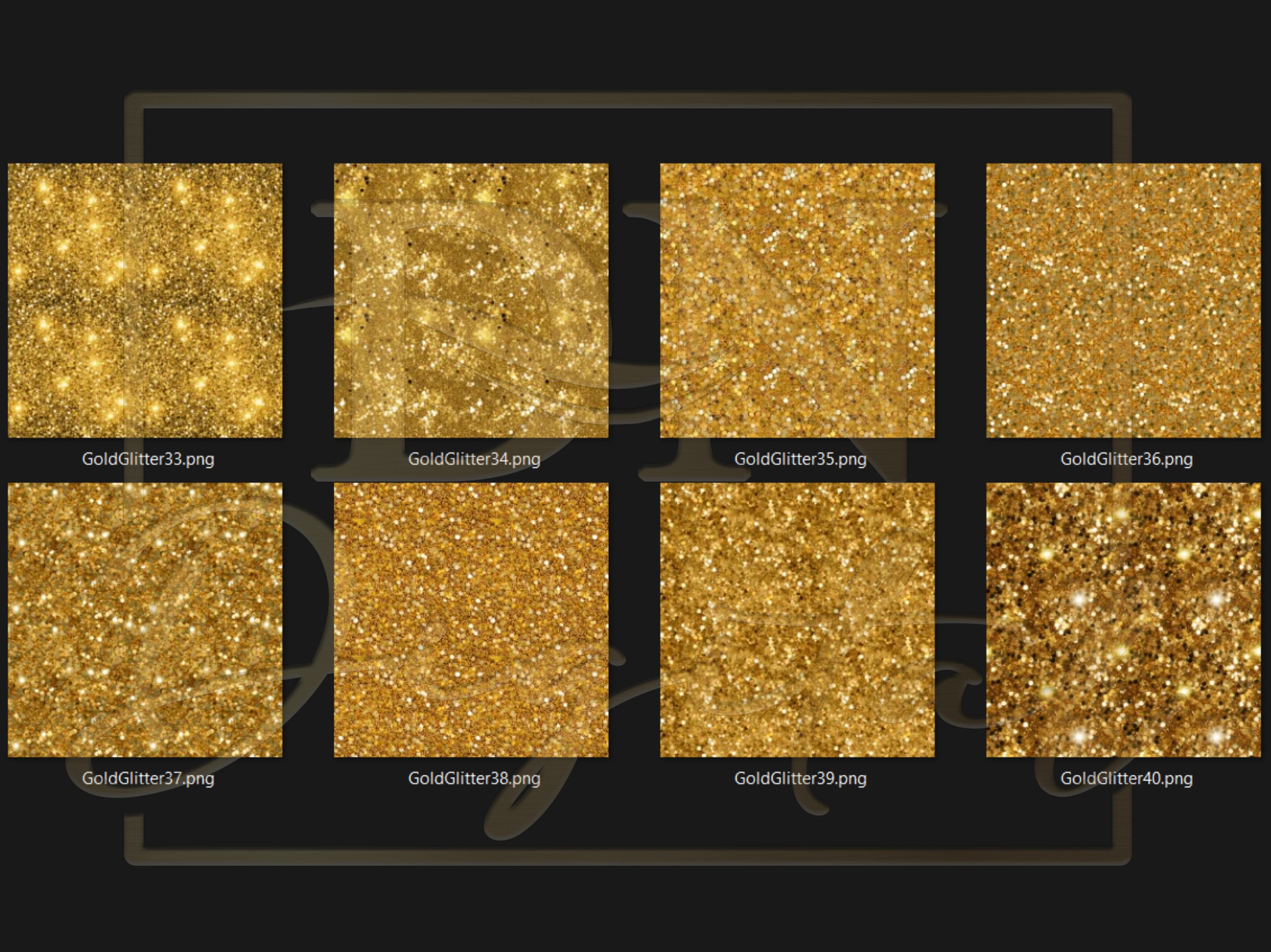 40 Sparkling Gold Glitter Seamless Digital Patterns Collection ...
