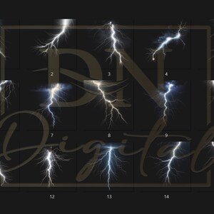 Realistic Lightning Overlays/clipart Collection Electrifying Lightning ...