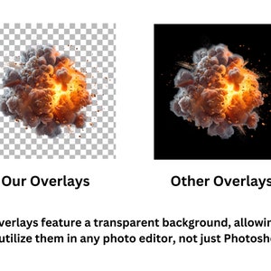 30 Explosion Overlays/clipart Collection Vibrant Explosions for Intense ...