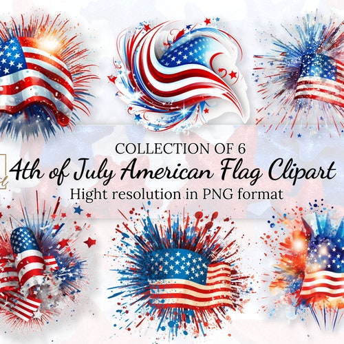 4th of July Fireworks Clipart Collection With Free Commercial - Etsy