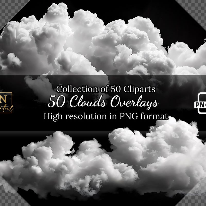 Photography Cloud Overlay - Etsy