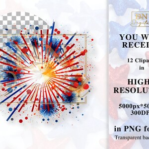 4th of July Fireworks Clipart Collection With Free Commercial License ...