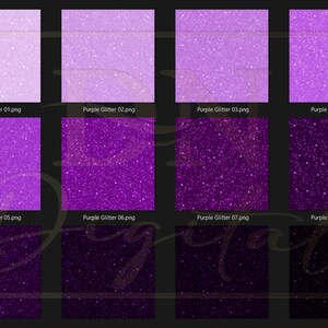 Sparkling Purple Glitter Seamless Digital Patterns Collection ...