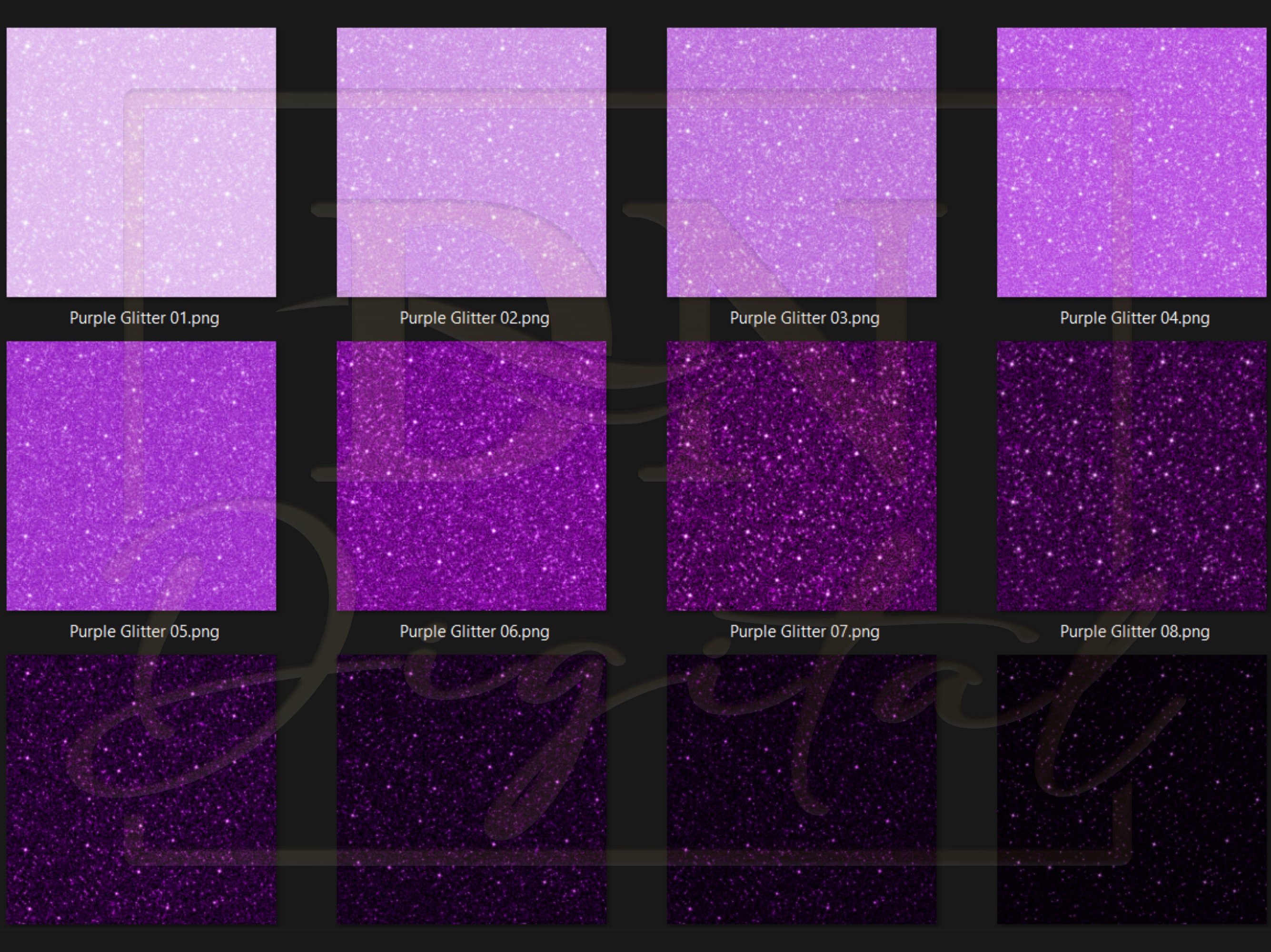 Sparkling Purple Glitter Seamless Digital Patterns Collection ...