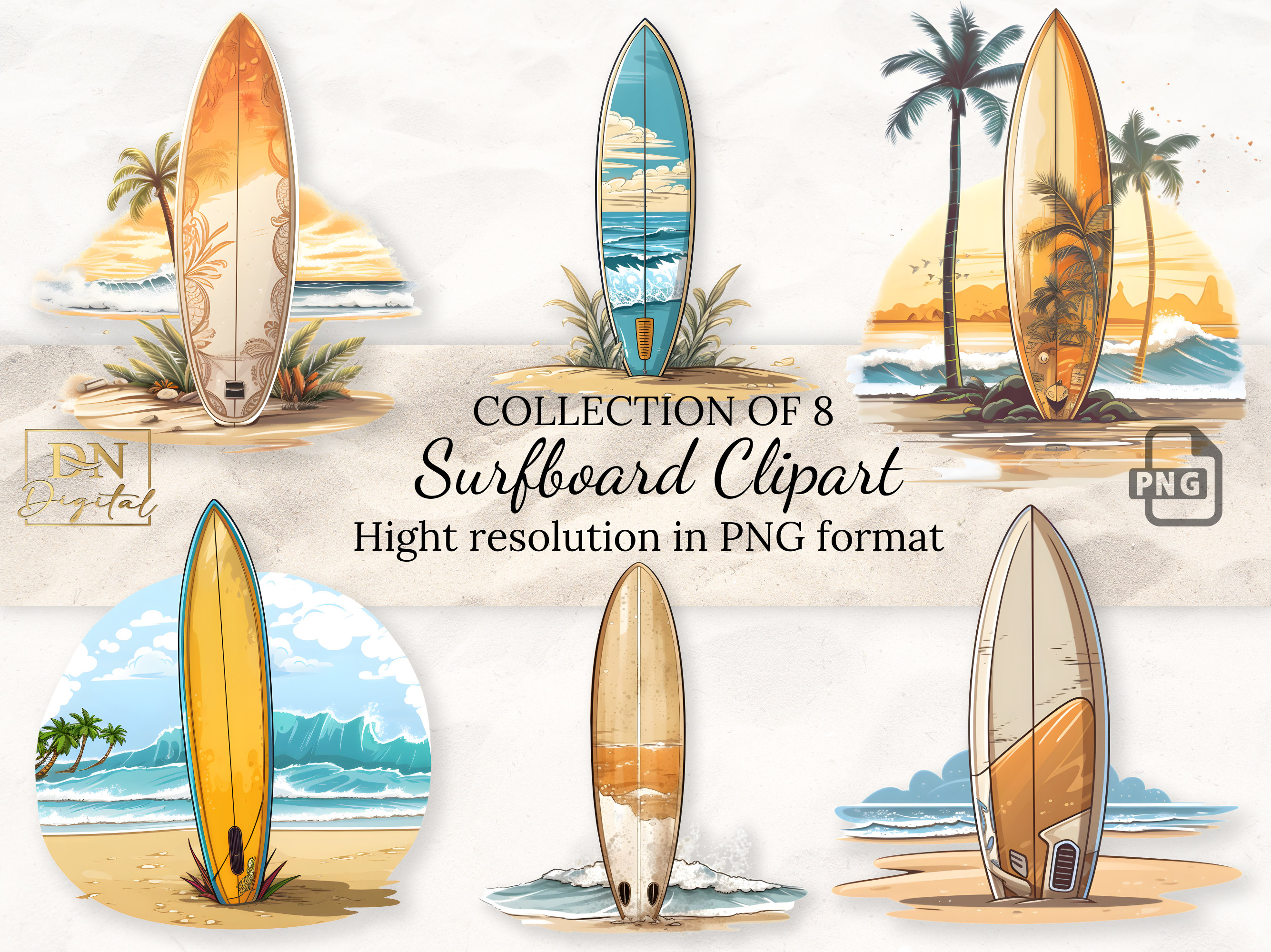 Surfboard Clipart Collection With Free Commercial License Surfboard ...