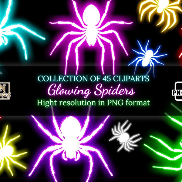 Spider Clipart - Etsy