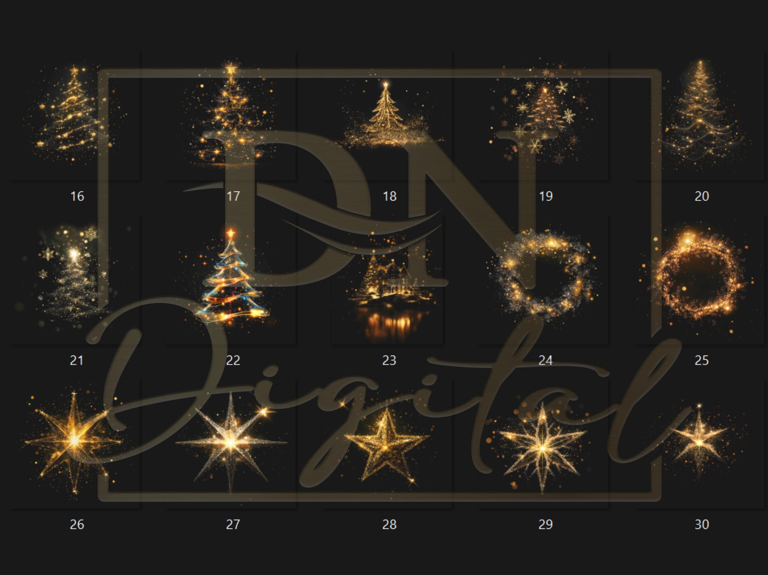 60 Magical Christmas Overlays Sparkling Light Clipart Christmas Gold ...