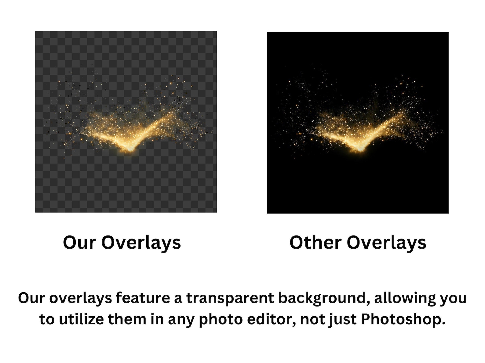 45 Magical Light Overlays Transparent Background Gold Light Clipart ...