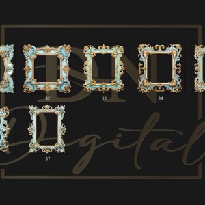 Antique Baby Blue Frames Clipart Collection With Free Commercial ...