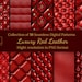 Luxury Red Leather Seamless Digital Patterns Collection • Red Leather ...