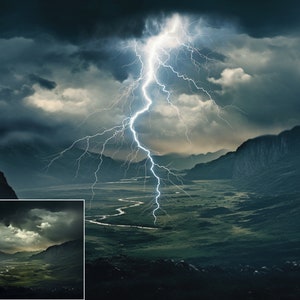 Realistic Lightning Overlays/clipart Collection Electrifying Lightning ...
