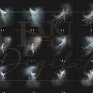 48 Paranormal Entities Overlays Clipart Collection • Spooky Graphics ...