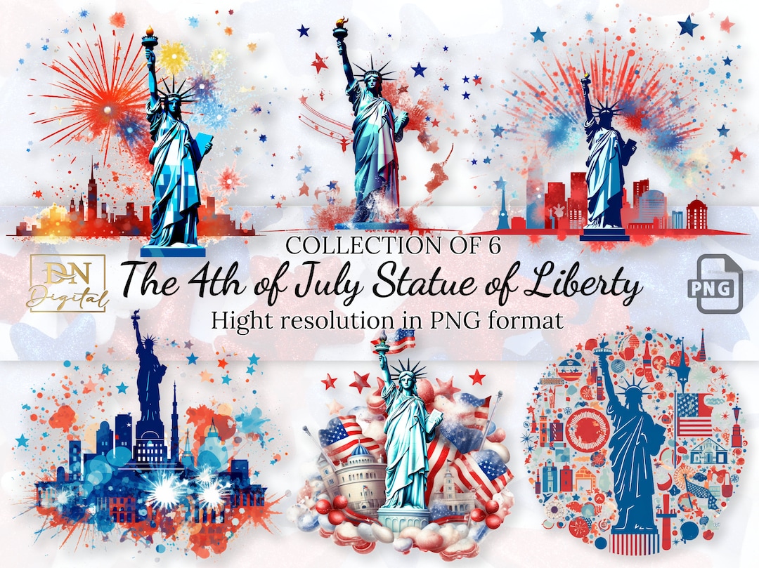 The 4th of July Statue of Liberty Clipart Collection With Free ...