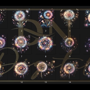 Translucent Magical Dandelions Clipart Collection • Translucent ...