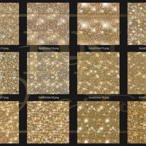 40 Sparkling Gold Glitter Seamless Digital Patterns Collection ...