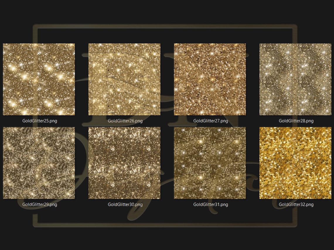 40 Sparkling Gold Glitter Seamless Digital Patterns Collection ...