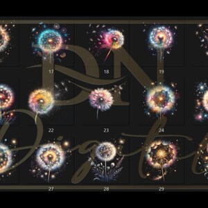 Translucent Magical Dandelions Clipart Collection • Translucent ...