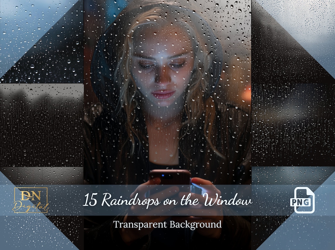 15 Window Raindrops Photo Overlays/clipart window Droplets Photoshop ...