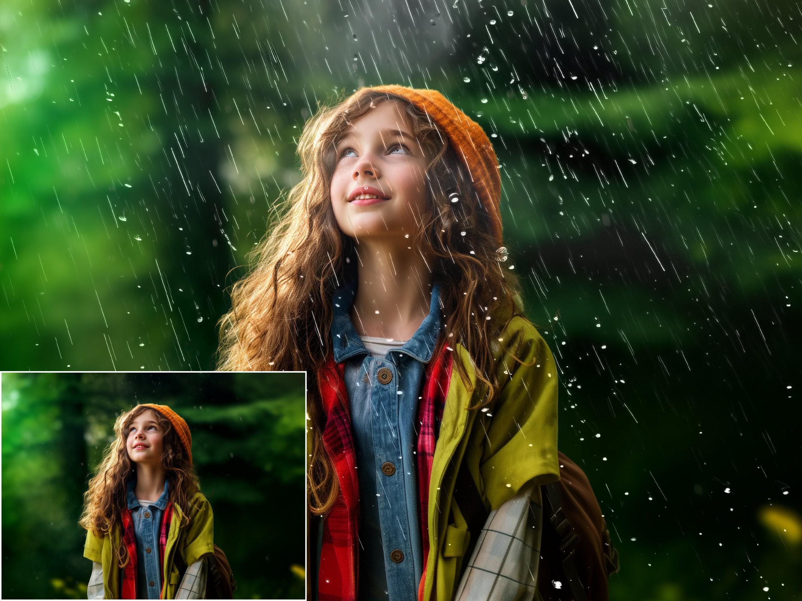 15 Falling Rain Photo Overlays/clipart •raindrop Photoshop Overlay ...
