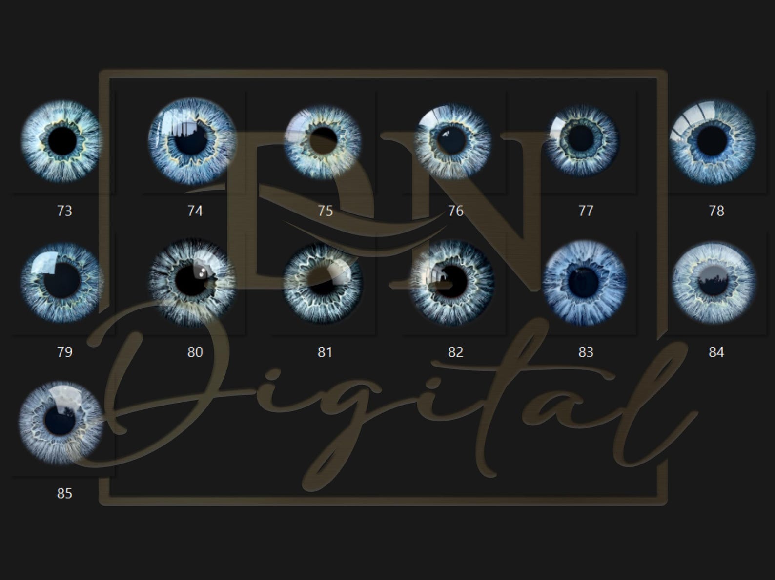 85 Eye Iris Overlays/clipart Collection • High-res Realistic Eye ...