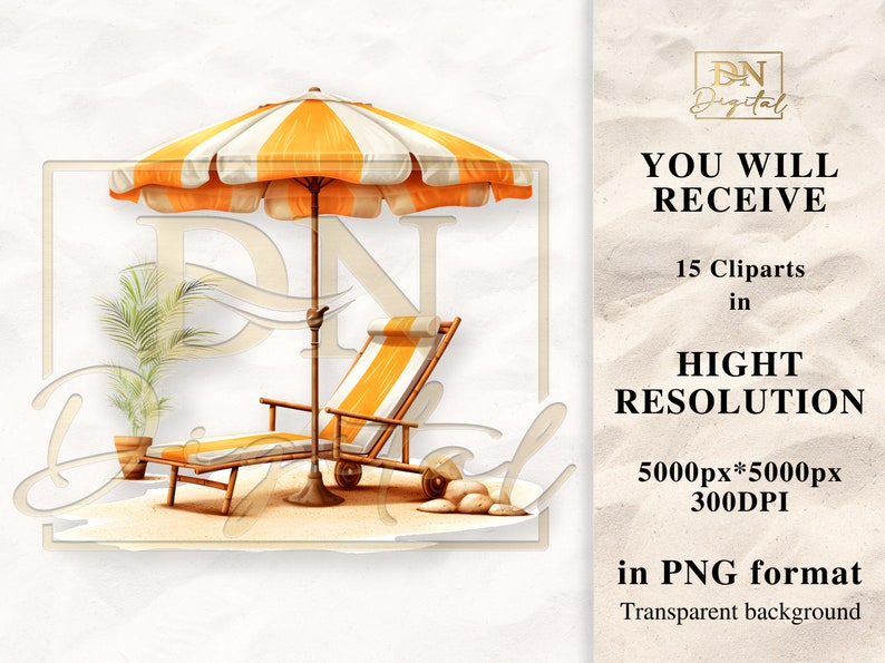 Beach Day Clipart Collection 2 With Free Commercial License - Etsy