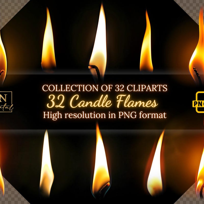 Clip Art Burning Candle - Etsy