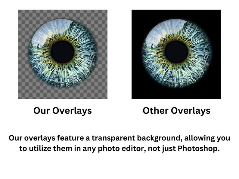 85 Eye Iris Overlays/clipart Collection • High-res Realistic Eye ...