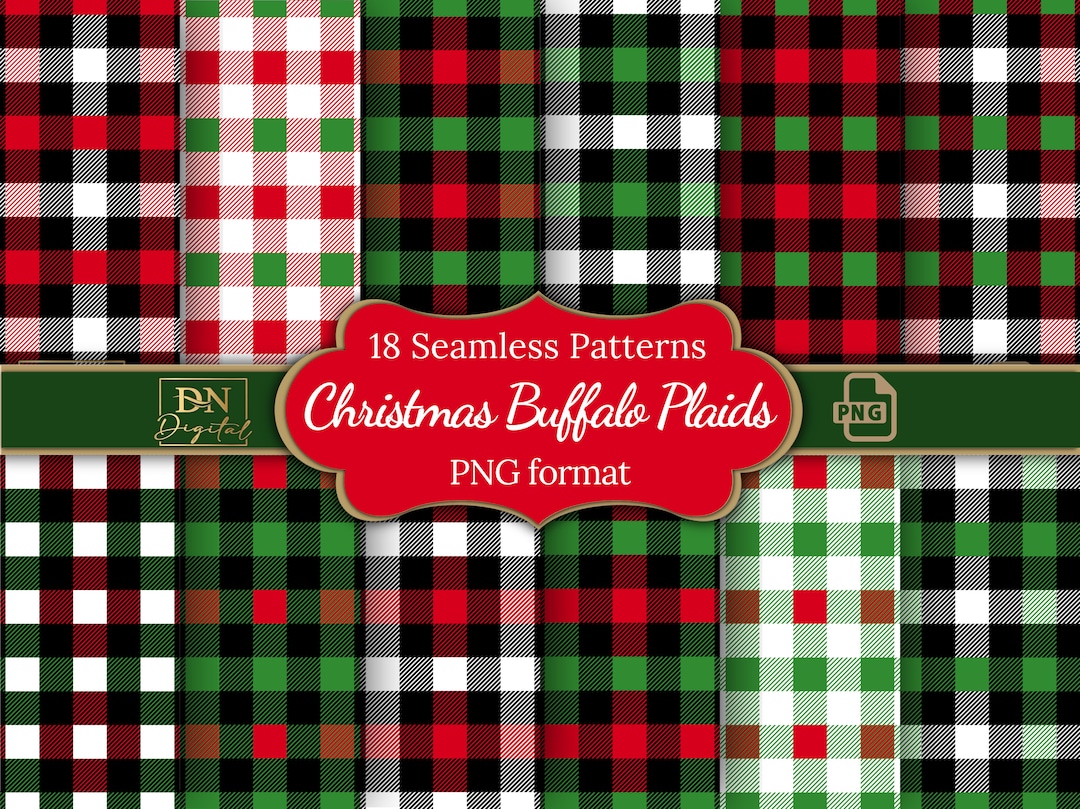 Christmas Buffalo Plaid Seamless Patterns Plaid Seamless - Etsy