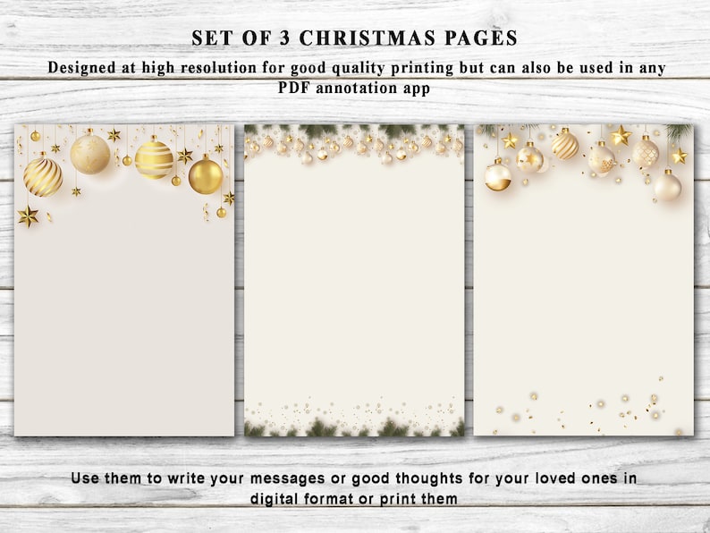 Printable Christmas Stationery, Paper Templates, Letter Template ...