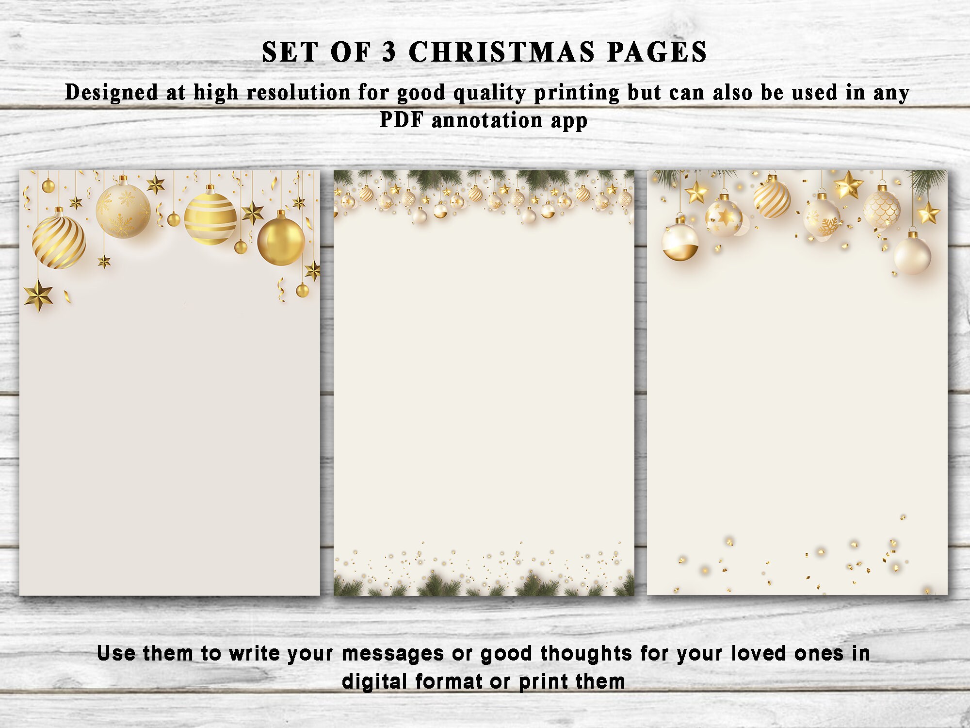 Printable Christmas Stationery, Paper Templates, Letter Template ...