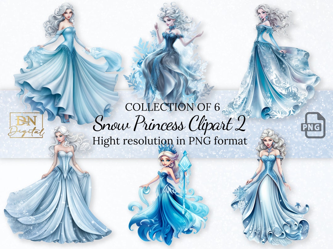 Snow Princess Clipart Collection 2 PNG With Transparent Background ...