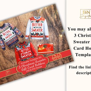 Christmas Gnome Gift Card Holder Template 2 • Handmade Christmas Card ...