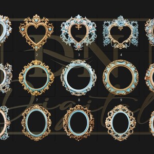 Antique Baby Blue Frames Clipart Collection With Free Commercial ...