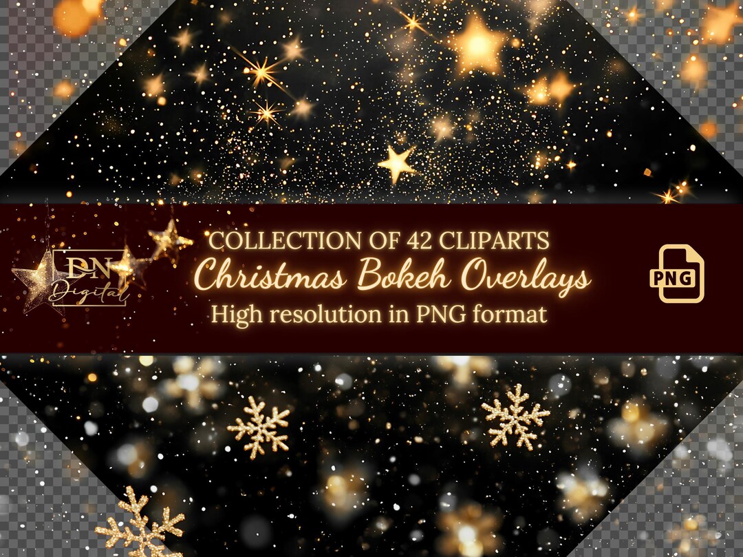 42 Christmas Bokeh Overlays With Transparent Background • Winter ...