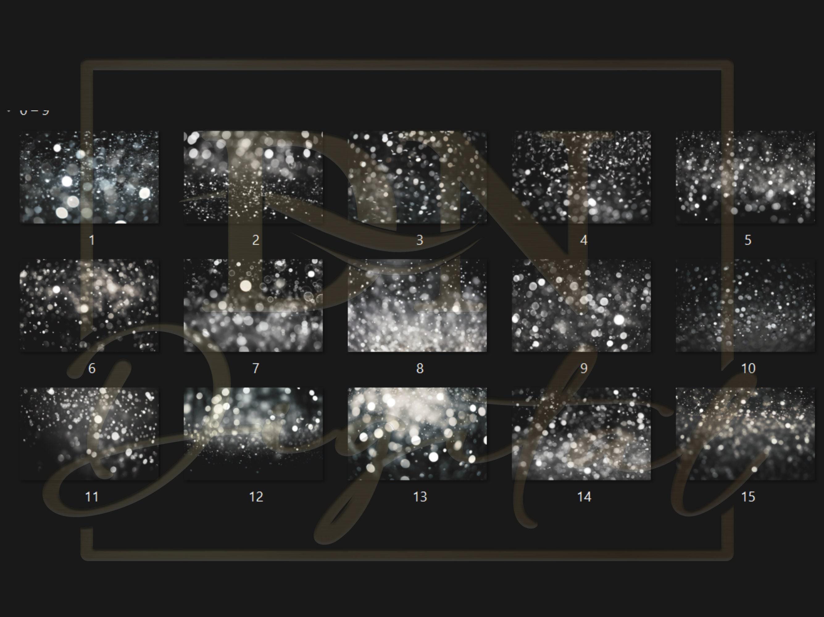 30 Silver Bokeh Lights Overlay/clipart Collection • Winter Canva ...